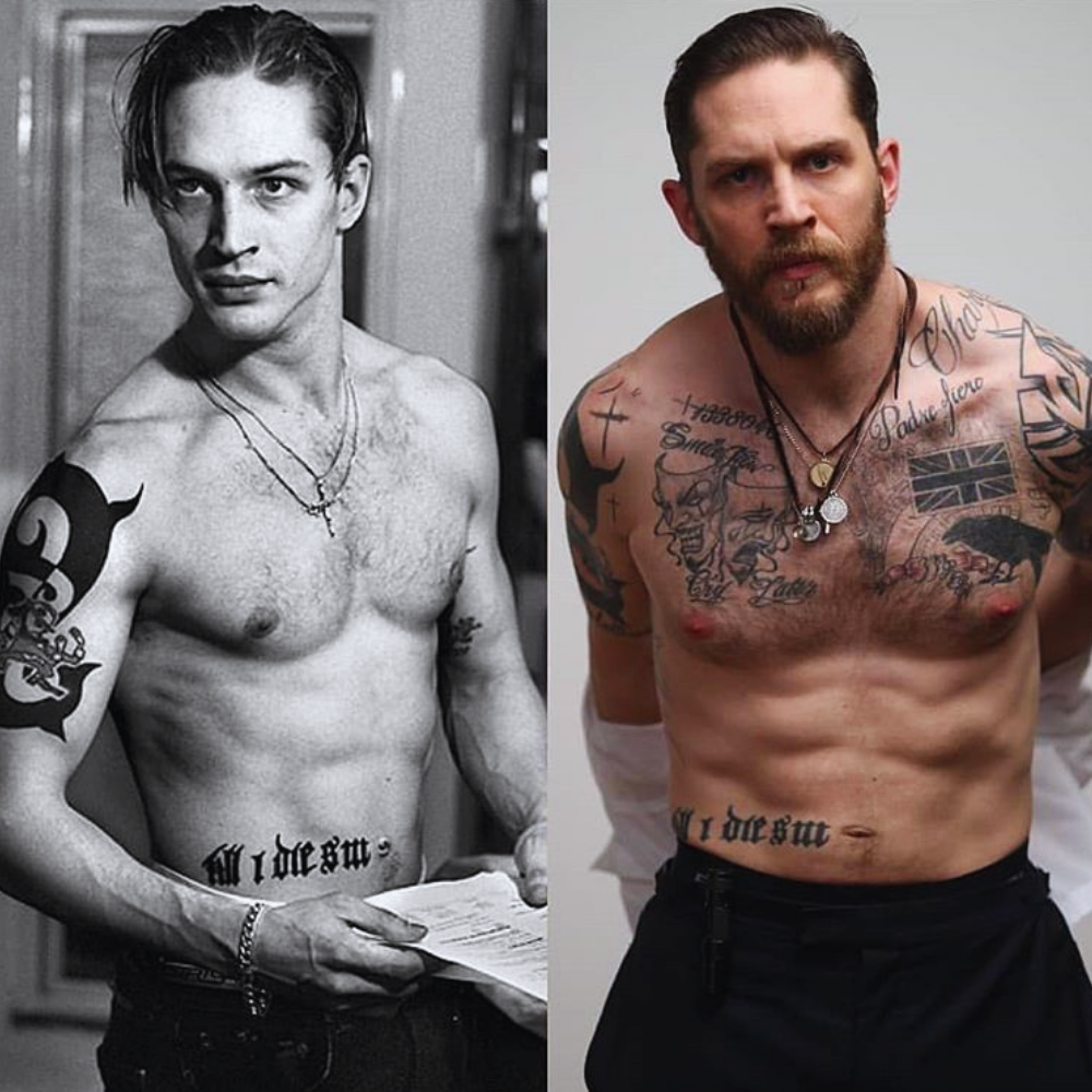 Tom Hardy’s Wolf-and-Raven Tattoo: A Shamanistic Symbol of Strength, Transformation, and Loyalty ...