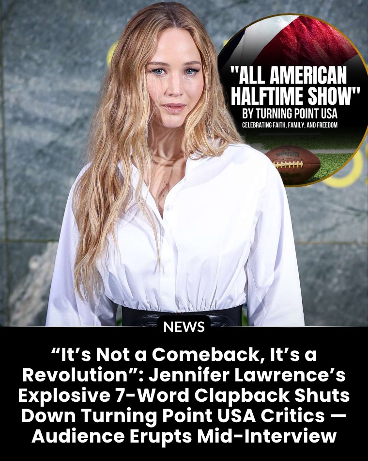 Jennifer Lawrence Mocks Turning Point USA’s ‘All American Halftime Show ...